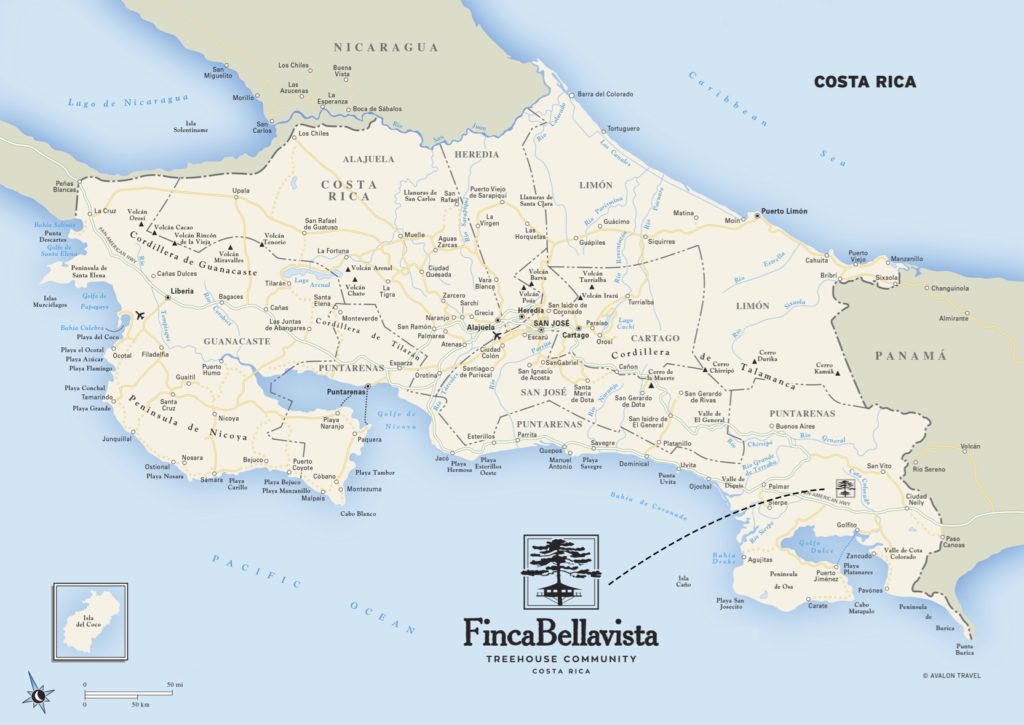 Location of Finca Bellavista in Costa Rica - Finca Bellavista ...